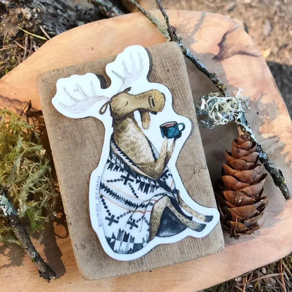 "Cozy Moose" Sticker by Canyon and Cove – North and Shore