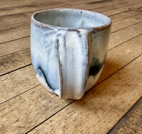 Cassidy Lynne Rude Pottery - White with Dark Wave Mug – North and Shore