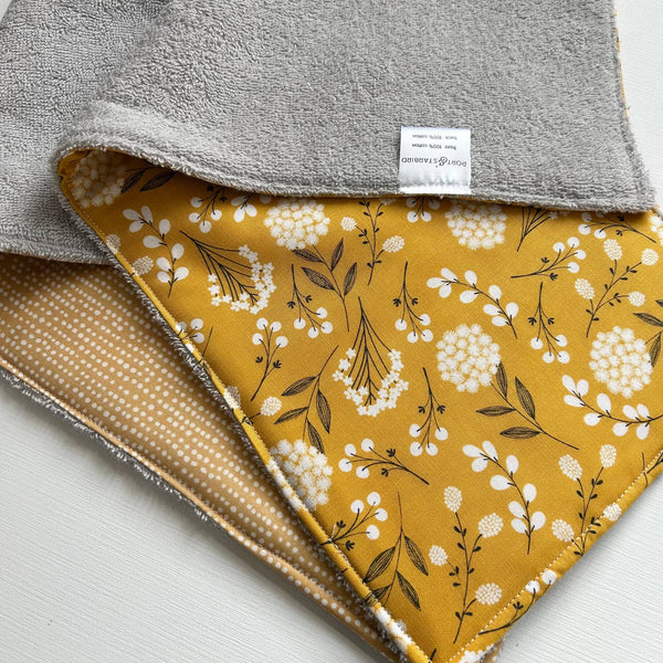 “Wildflowers on Yellow” Burp Rag Set by Port & Starbird – North and Shore