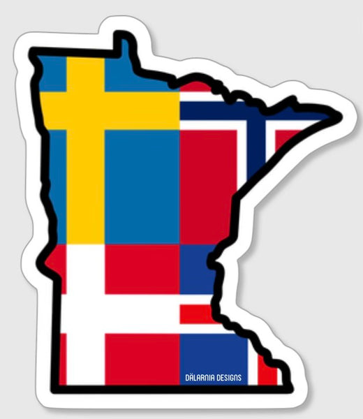 Scandinavia Minnesota Sticker - Dälarnia Designs – North and Shore